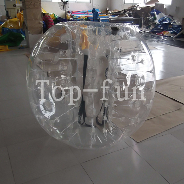 No Toxicity large inflatable belly bumper ball , Blue Inflatable Toy ...
