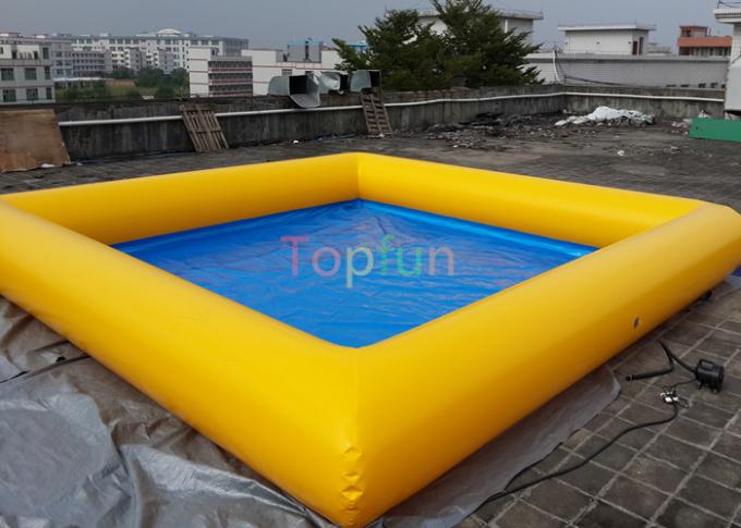 0.9 Mm PVC 8 X 8 M Square Inflatable Water Pool , Swimming Pool For Family