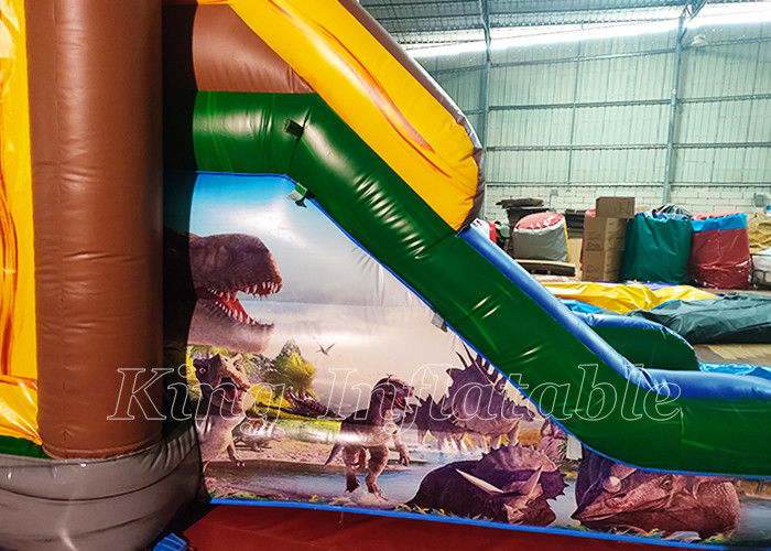 Dinosaurs Happy Hop Bouncy Castle Slide T-Rex Bounce House Inflatable ...