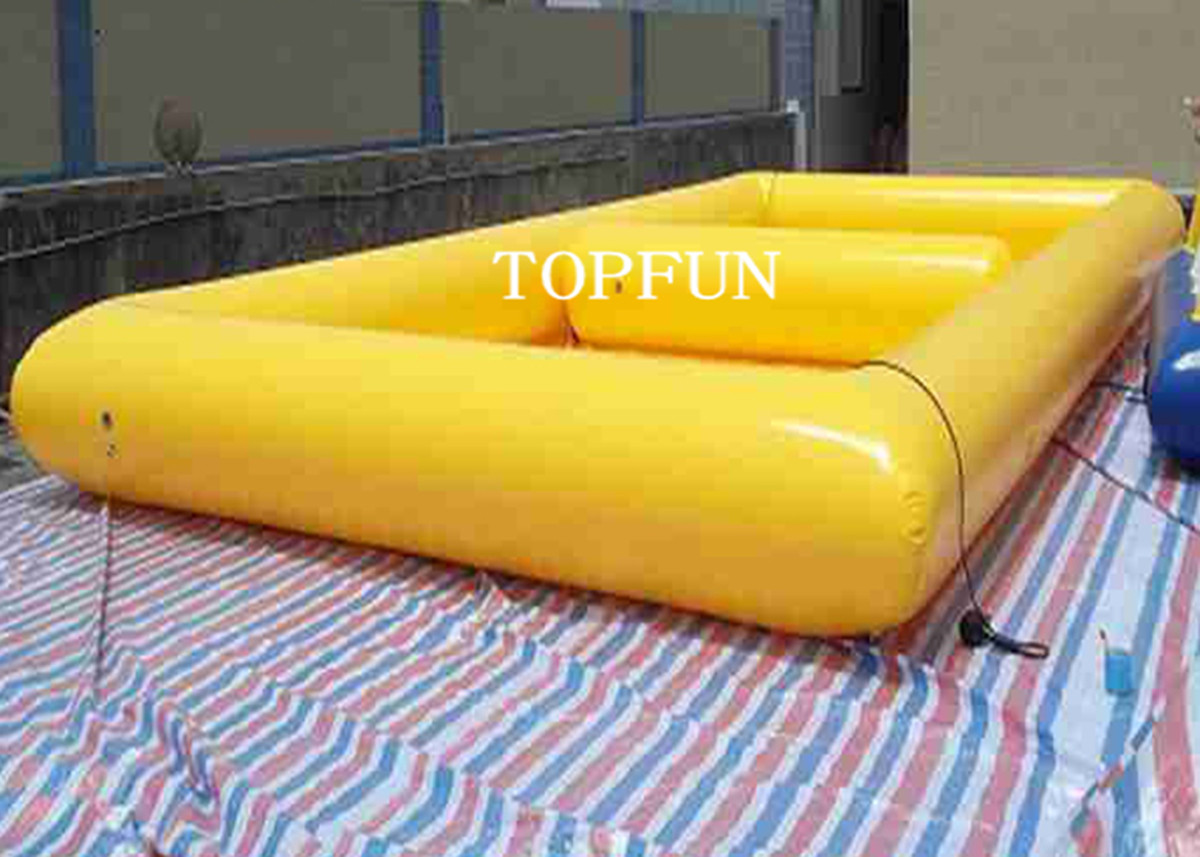 Funny Yellow Double Pool Inflatable Swimming Pools PVC Tarpaulin CE ...