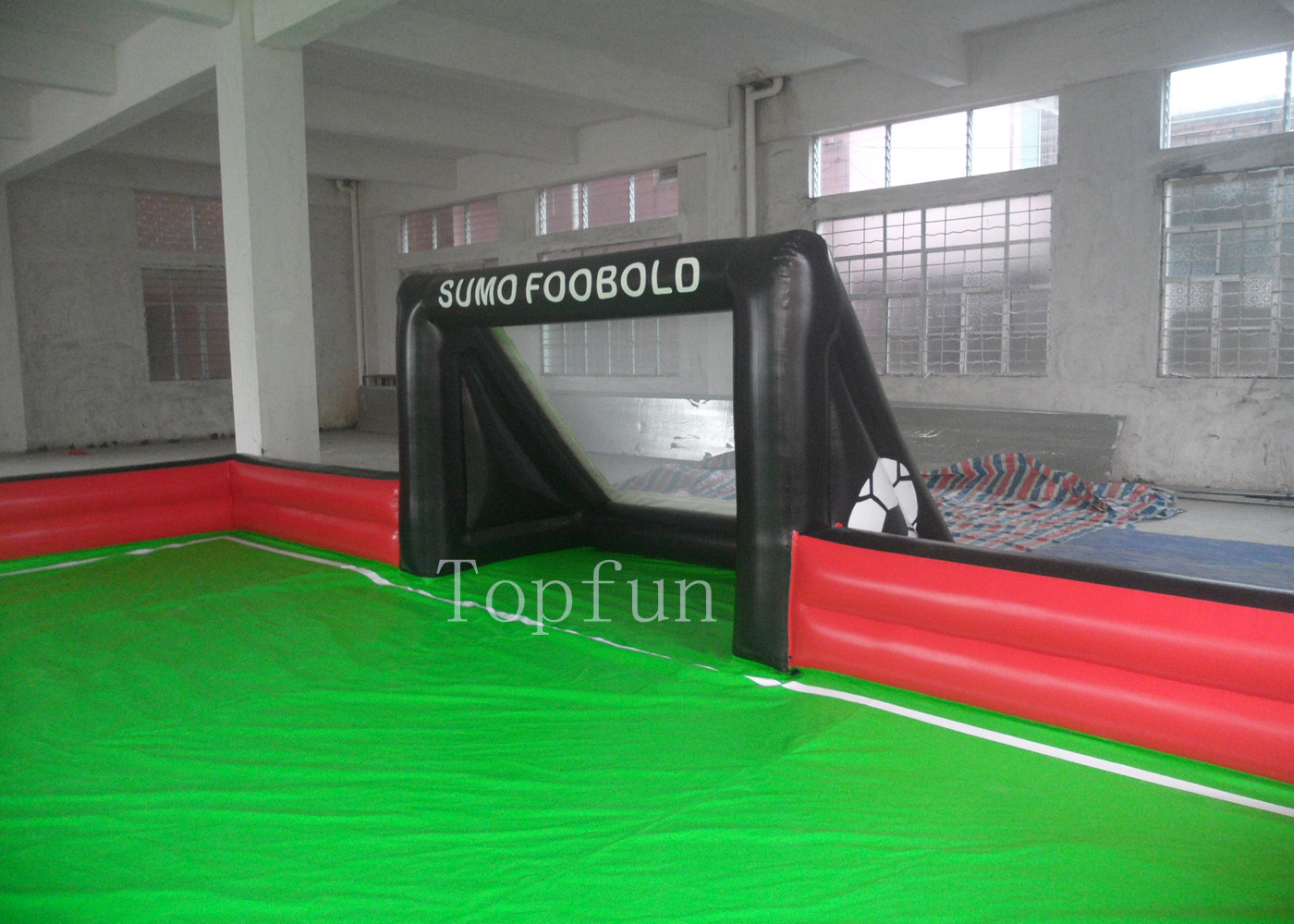 Outdoor Inflatable Soap Football Field / Football Court With PVC Tarpaulin