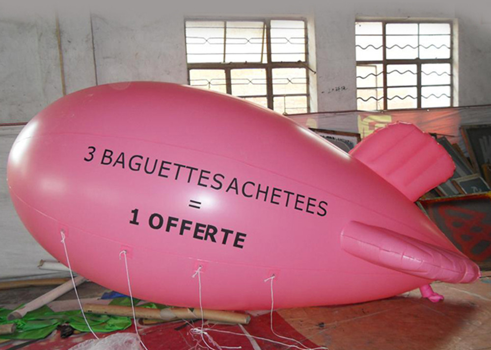 Large Pink Inflatable Balloons Airship Model For Advertising Event ...