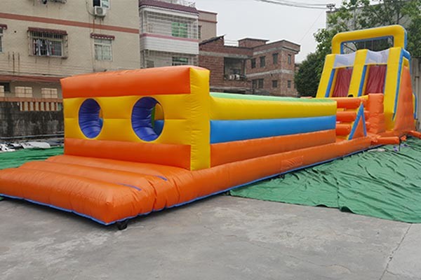 Largest Kids Inflatable Obstacle Courses Land Sport Game Giant Assault ...