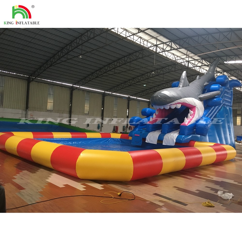 Inflatable Water Park With Water Slide And Pool Custom Inflatable ...