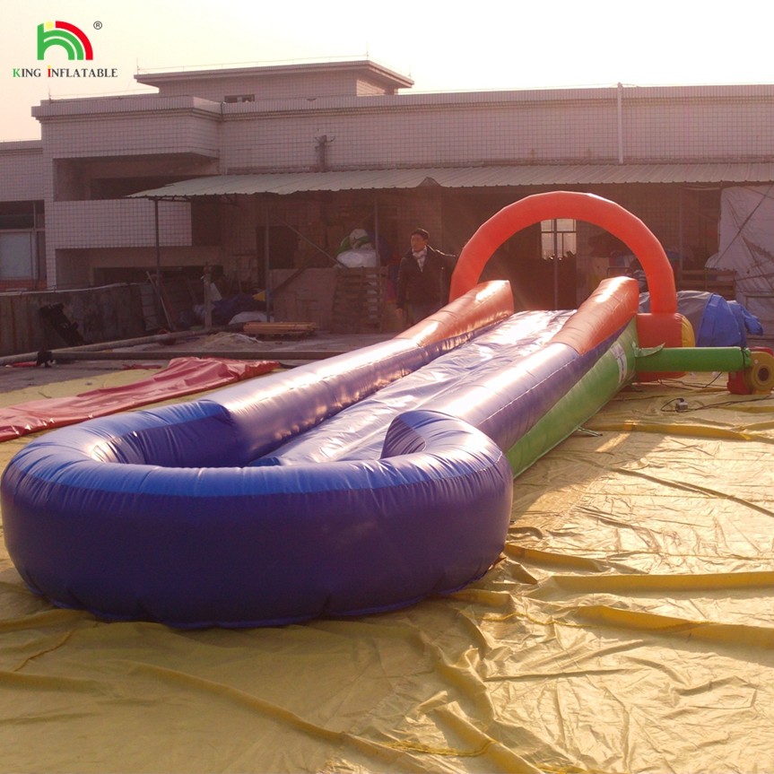 Water Game Inflatable One Lane Slip N Slide City Slide With Soft Mat ...