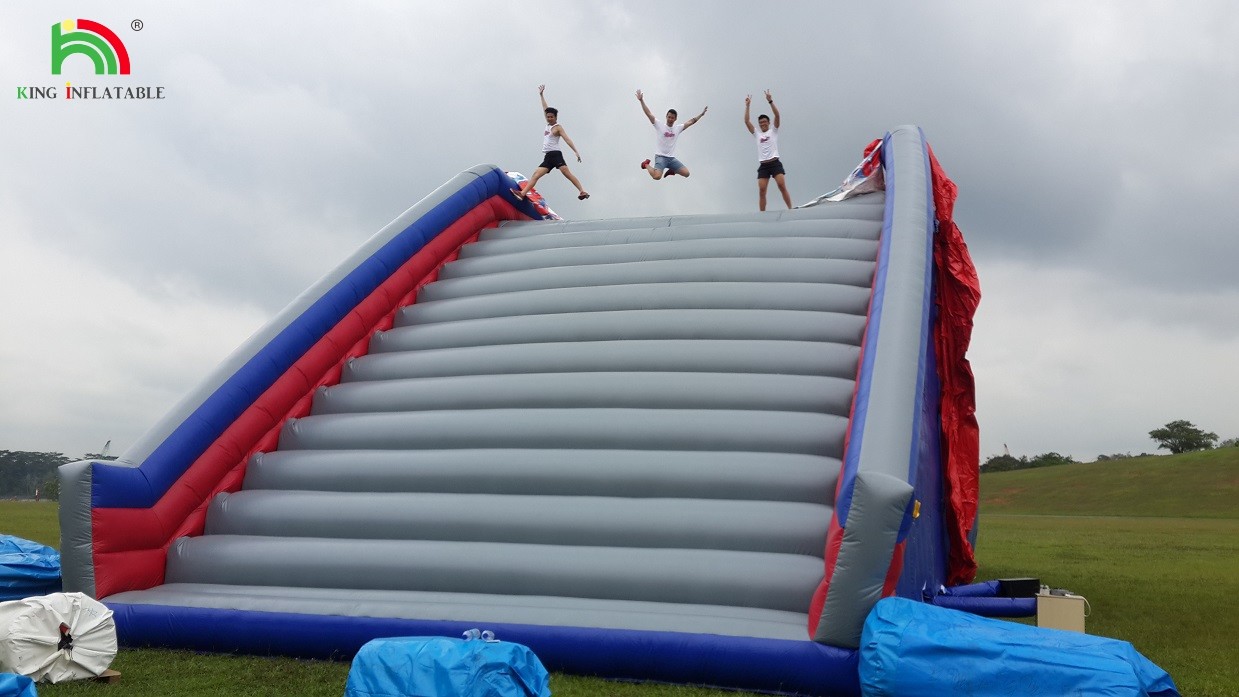 Safe And Anti Slip Inflatable Obstacle Course Combo Departure Staircase