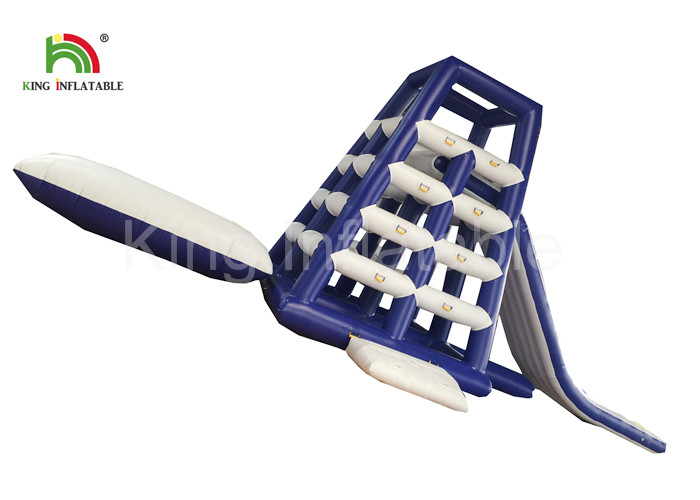 3.7 * 3.7 * 4.8m Water Parks / Outdoor Sports Blue Blow Up Tower Water ...