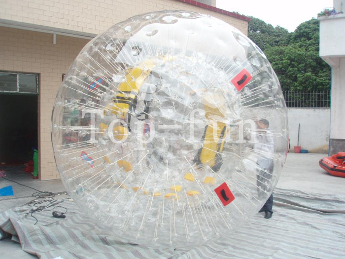 PVC Transparent Inflatable Zorb Ball , Fantastic Zorbing Ball 3m Dia ...