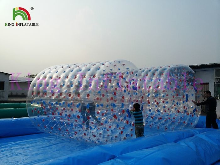 Custom Inflatable Fun Rolling Toy For Kids With Colorful Dots / Water ...