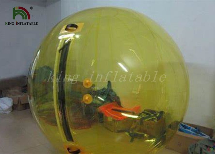 Yellow Color 1.0mm PVC Inflatable Walk On Water Balls / Water Bubble ...
