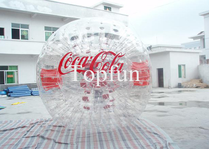 PVC / TPU Inflatable Zorb Ball , Inflatable Touch Advertising Logo ...