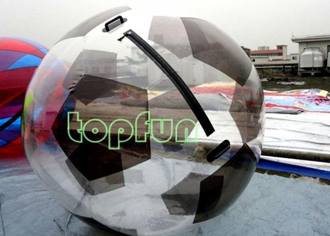 1.0mm PVC White / Green Inflatable Walk On Water Ball